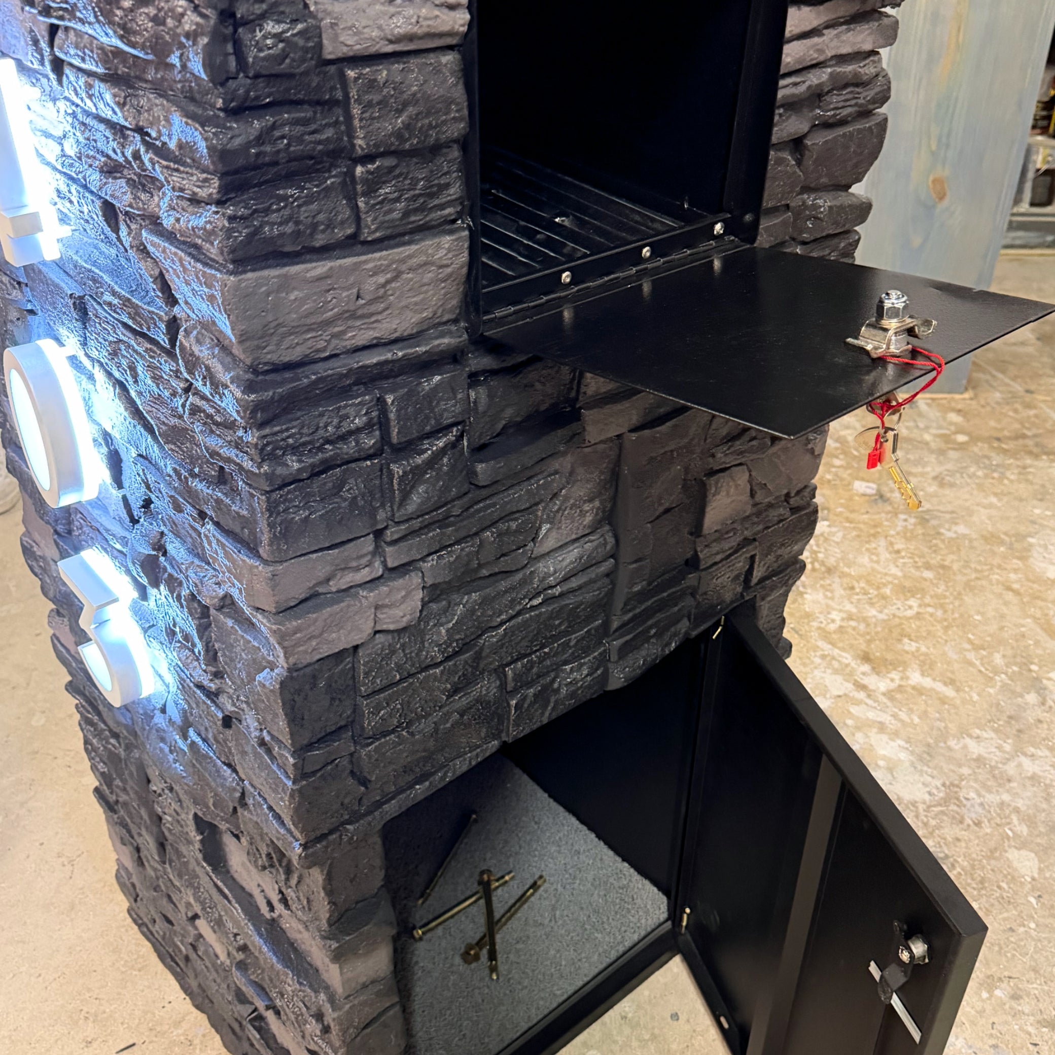 Faux Stone VaultBox Package Mailbox (LED Backlit)