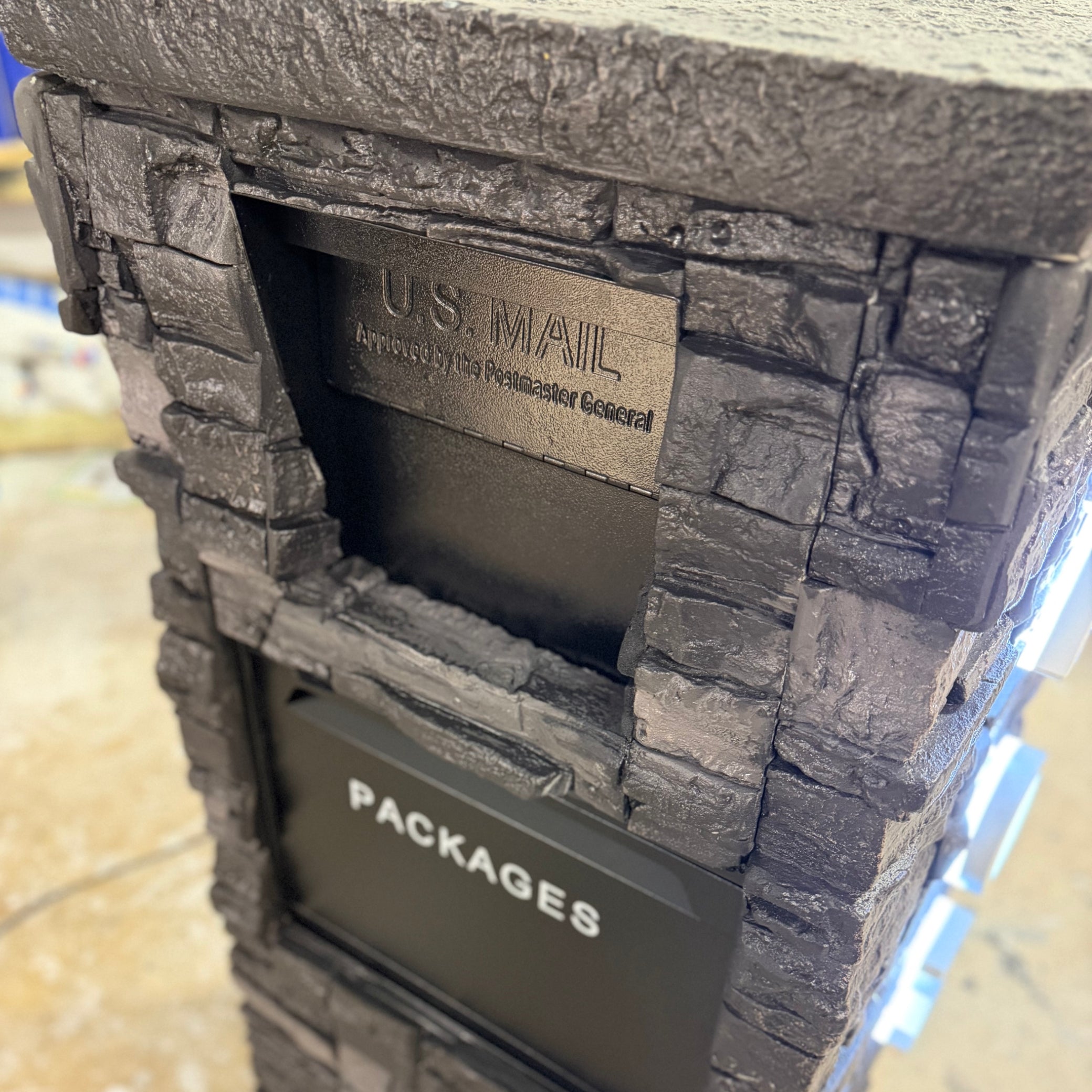 Faux Stone VaultBox Package Mailbox (LED Backlit)