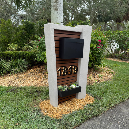 Vista Valley Stucco Mailbox (LED Backlit) | Dream Mailboxes