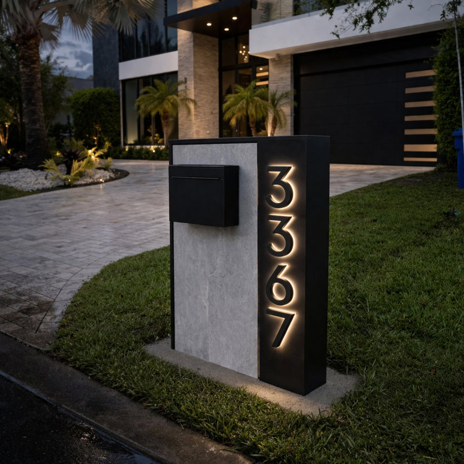 LED Backlit Number Mailboxes