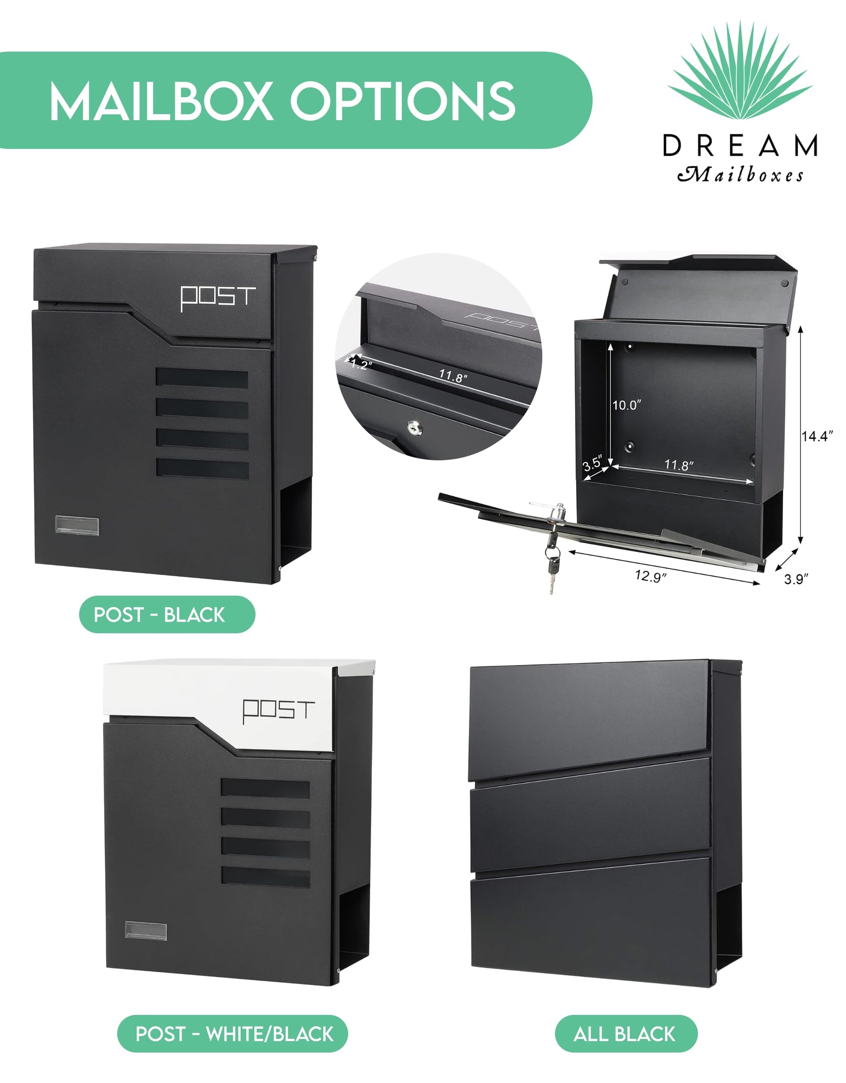 Agave Luxe Mailbox | Dream Mailboxes