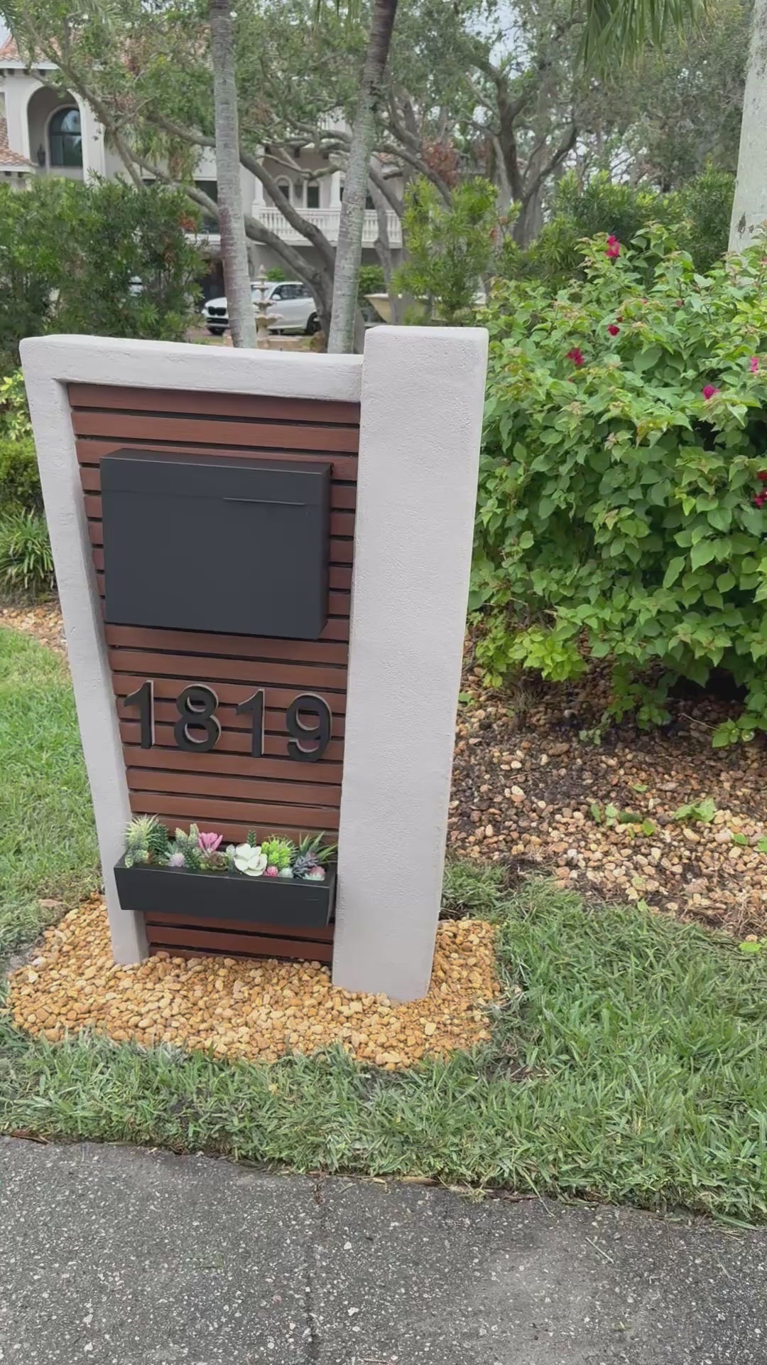 Vista Valley Stucco Mailbox (LED Backlit) | Dream Mailboxes